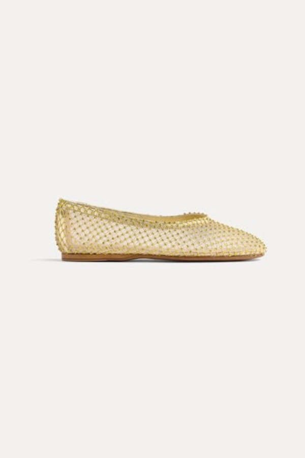 Forte Forte My Shoes - Strass Mesh Ballerina Shoes - Reflex | Garmentory