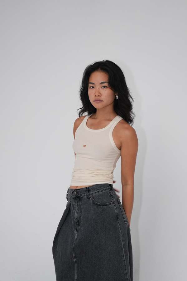 Baserange Heart Tank - Undyded | Garmentory