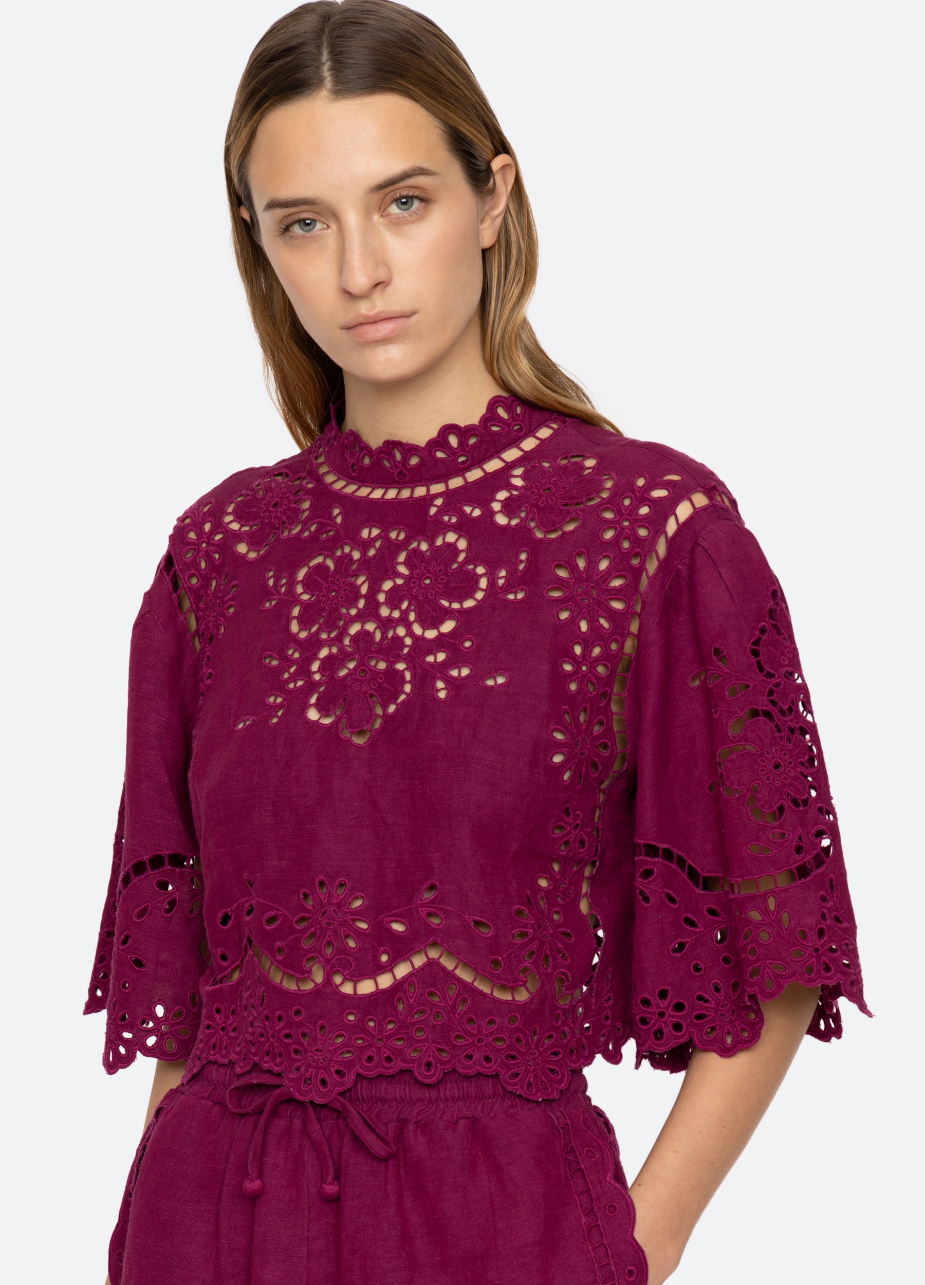 Sea NY Lula Top - Jam/White | Garmentory