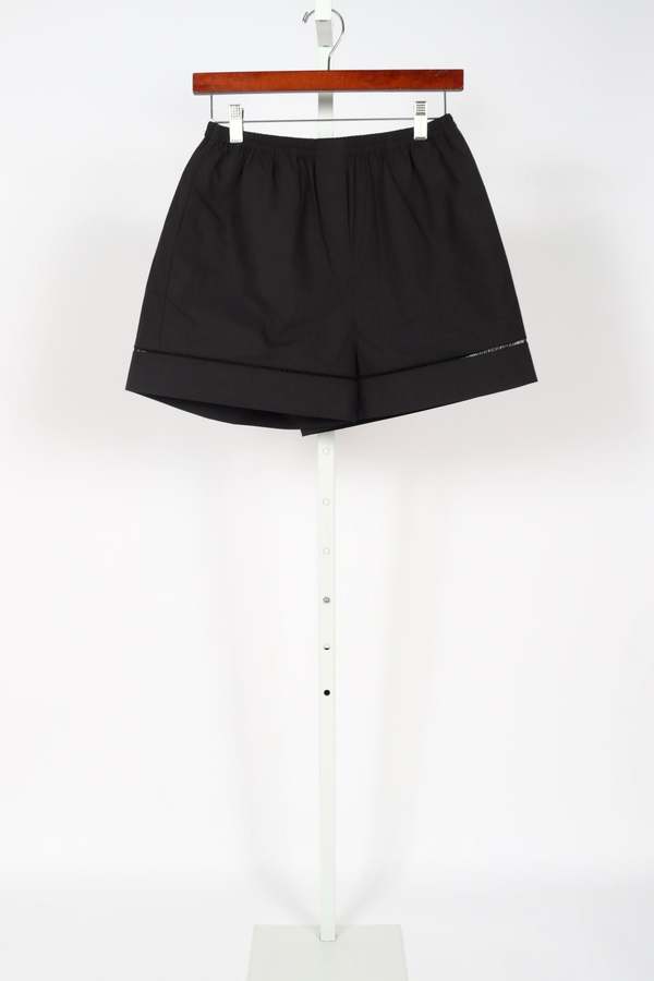 Rohe Ladder Embroidered Poplin Shorts - Black | Garmentory