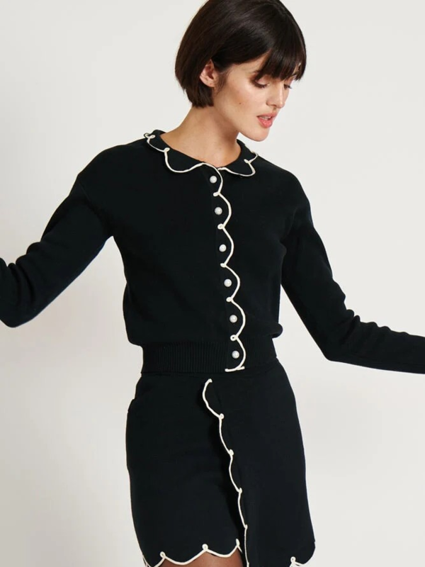 Rachel Antonoff Cupcake Cardigan - Black | Garmentory