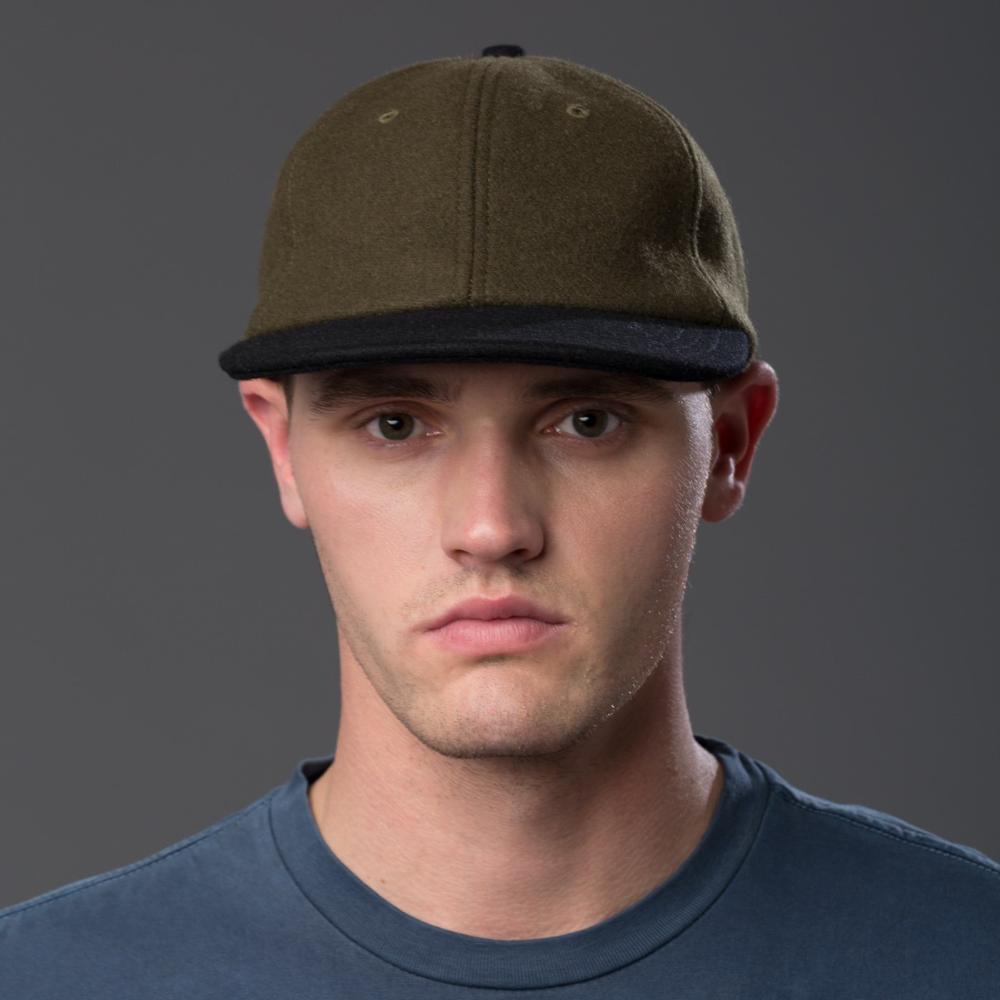 Freemans Sporting Club Melton Wool Cap - Olive | Garmentory