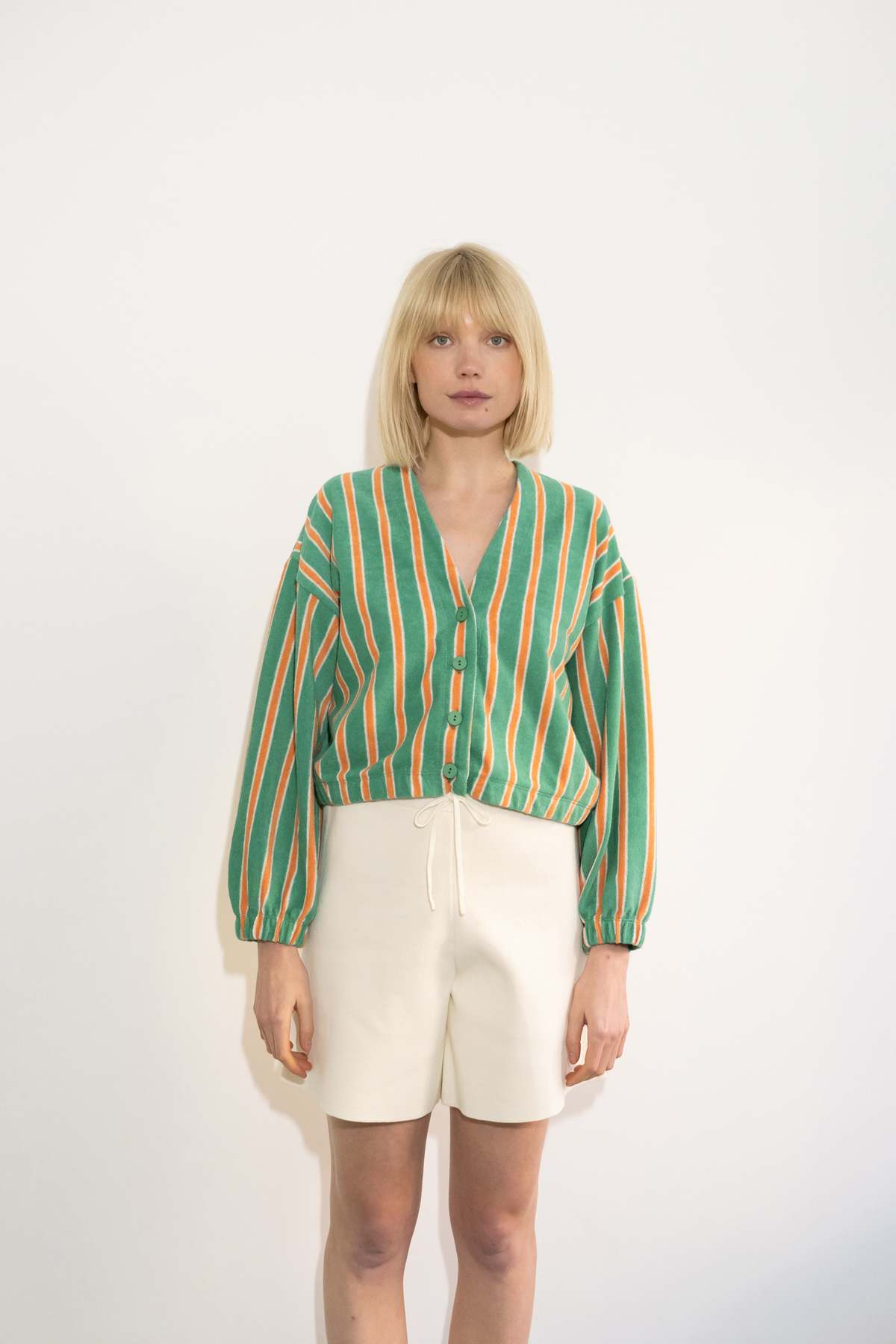 The Tiny Big Sister Towel Striped Bomber Jacket | Garmentory