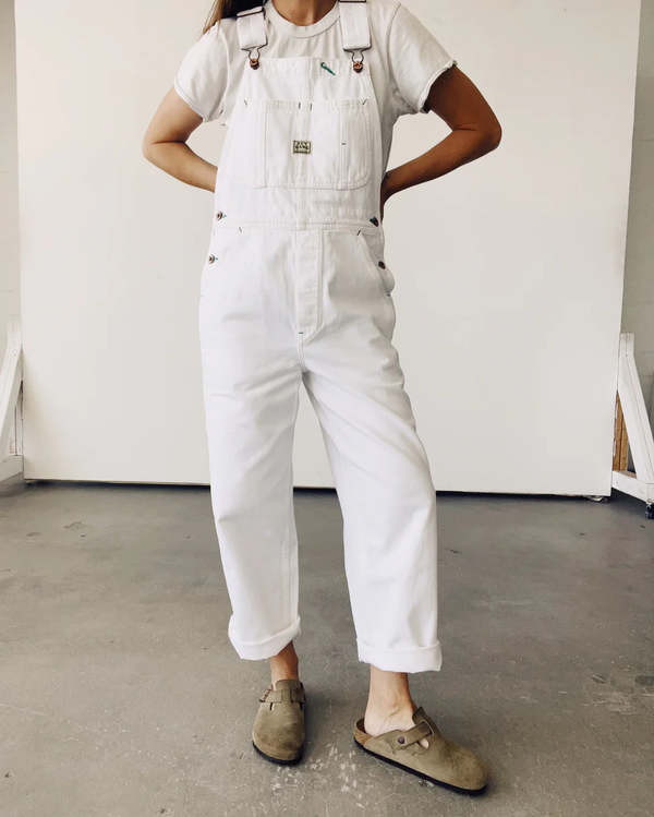 Hey Gang Miner Overalls - White | Garmentory
