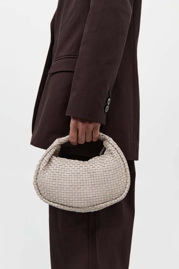 St. Agni Lattice Weave Mini Bon Bon Bag - Creme | Garmentory