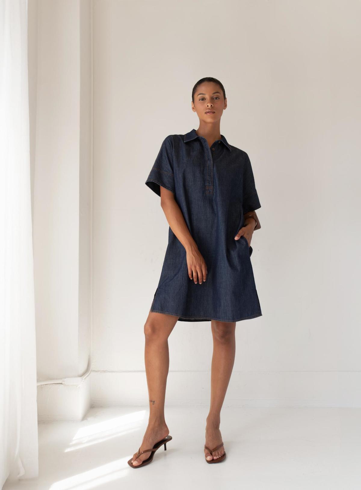 Paper Label Vlada Denim Dress - Dark Chambray | Garmentory