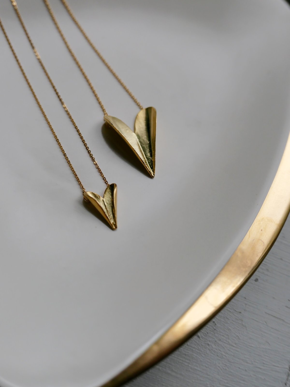 Mirit Weinstock Petit Folded Heart Pendant | Garmentory