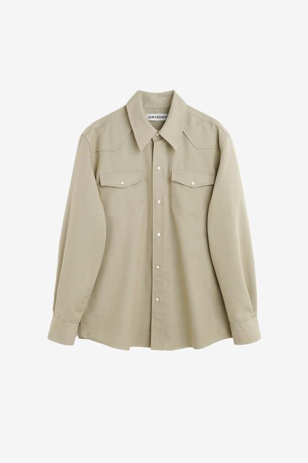 Our Legacy Frontier Shirt - Lucid Pistachio Rural Wool | Garmentory