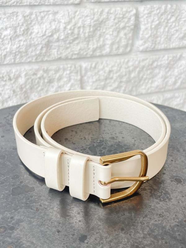 FRAME Denim Twist Buckle Belt - Bone | Garmentory