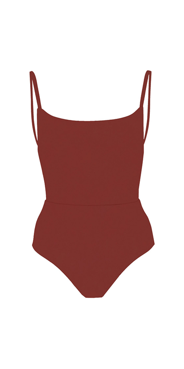 Anemos Square Neck Open Back One-Piece | Garmentory