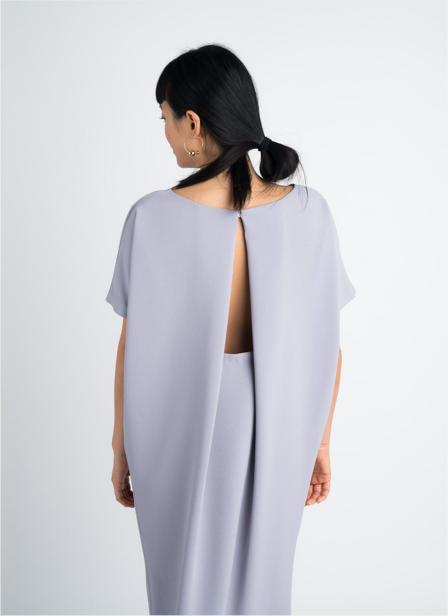 KAAREM triangle open back dress - Multi | Garmentory