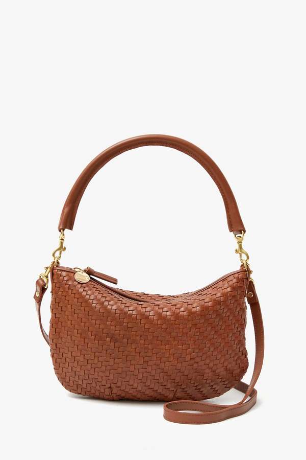 Clare V. Petit Moyen Hazelnut Woven Zig Zag Messenger Bag | Garmentory