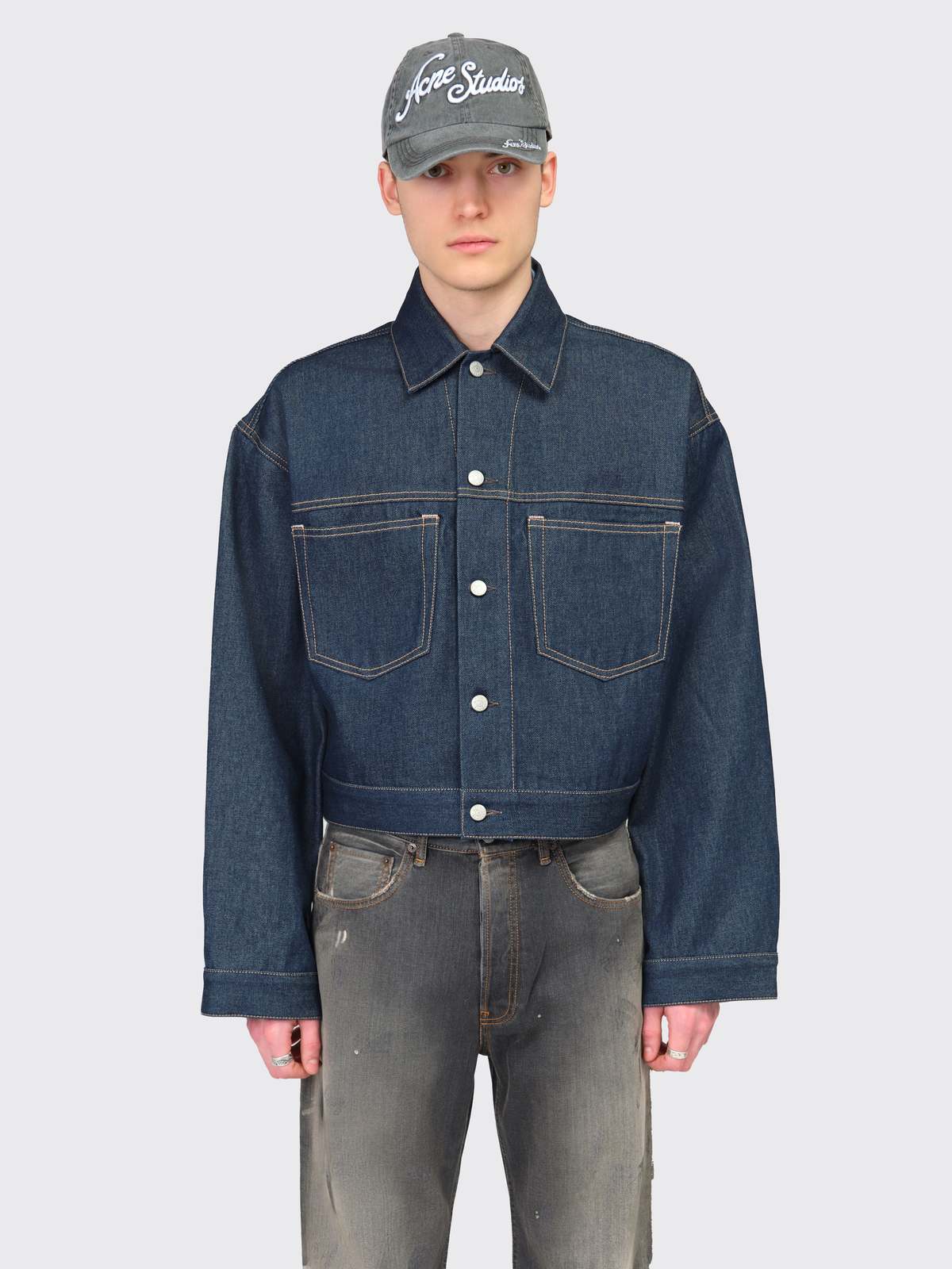 Acne Studios Boxy Denim Jacket - Indigo Blue | Garmentory