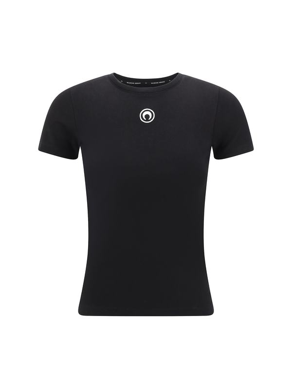 MARINE SERRE Logoed T-shirt - Black | Garmentory