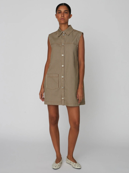 Stella Nova Embroidered Midi Dress - Green/Creme | Garmentory