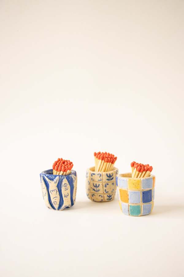 River + Fields Pottery Ceramic Match Holder | Garmentory