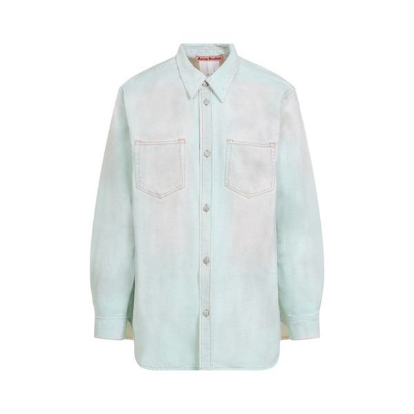 Acne Studios Mint Green Cotton Shirt - Mint Green | Garmentory