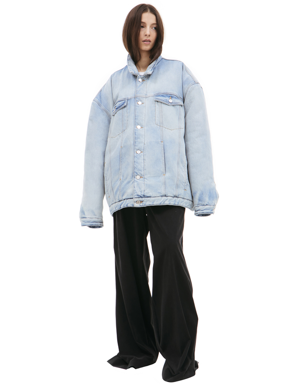 Vetements Denim Jacket with Buttons - Blue | Garmentory