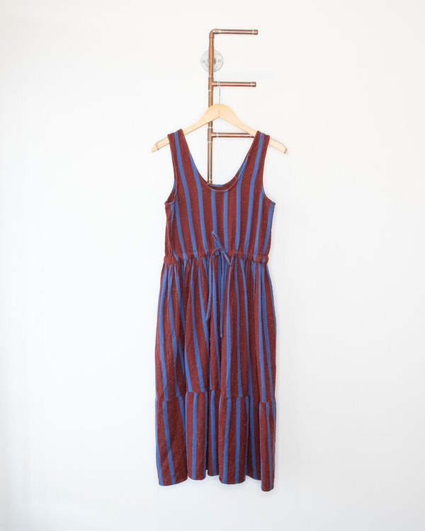 Ace & Jig Woven Confetti Cotton Sleeveless Dress - Blue/Rust | Garmentory