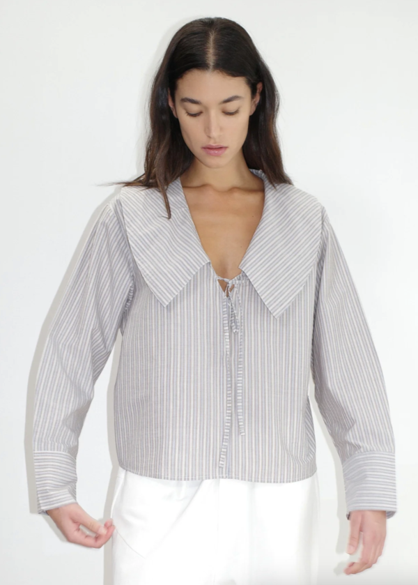 Deiji Studios Collared Tie Shirt | Garmentory