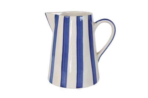 Casa Amarosa Ceramic Stripe Pitcher | Garmentory