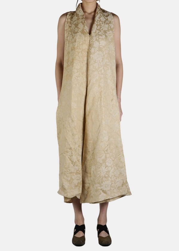 Uma Wang Aloe Dress - Tan/White | Garmentory