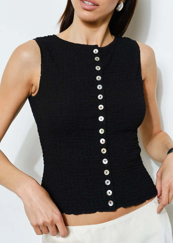 Loucia Button Front Tank Top | Garmentory