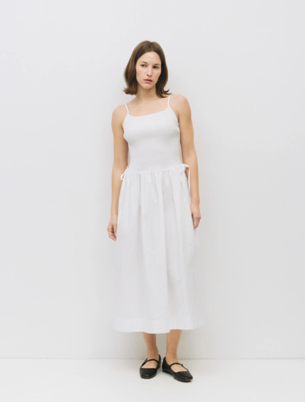 Mod Ref The Jenni Dress | Smocked Midi Dress with Side Ties Dress ...