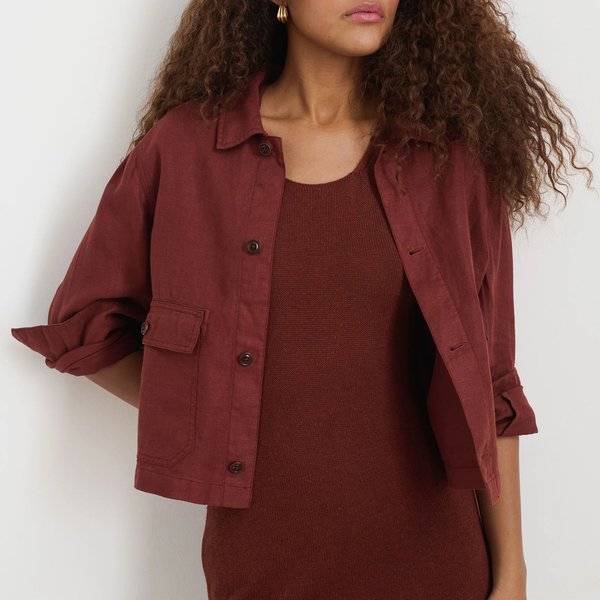 Alex Mill Cropped Linen Work Jacket - Sierra Brown | Garmentory