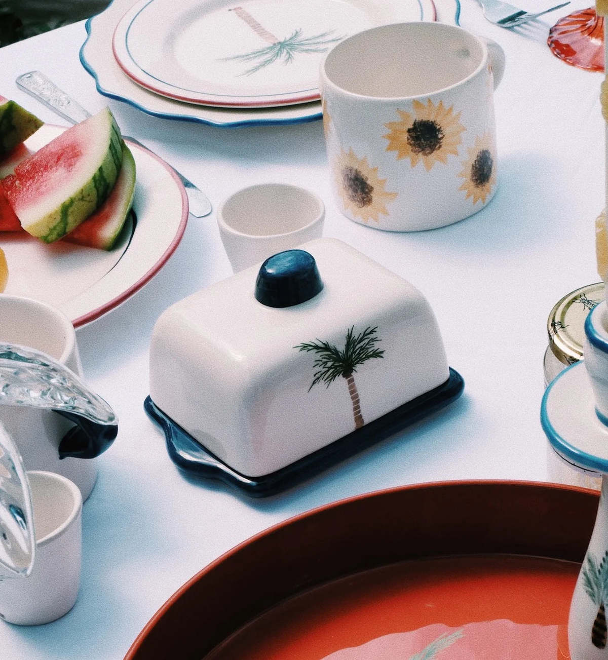 Anna + Nina Palm Tree Butter Dish | Garmentory
