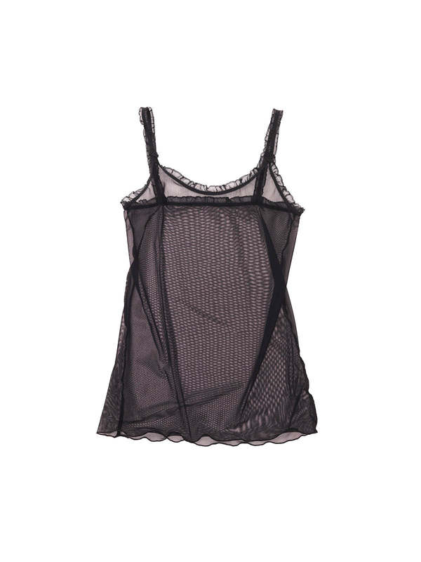Simone Wild Mesh Cami Top - Black | Garmentory
