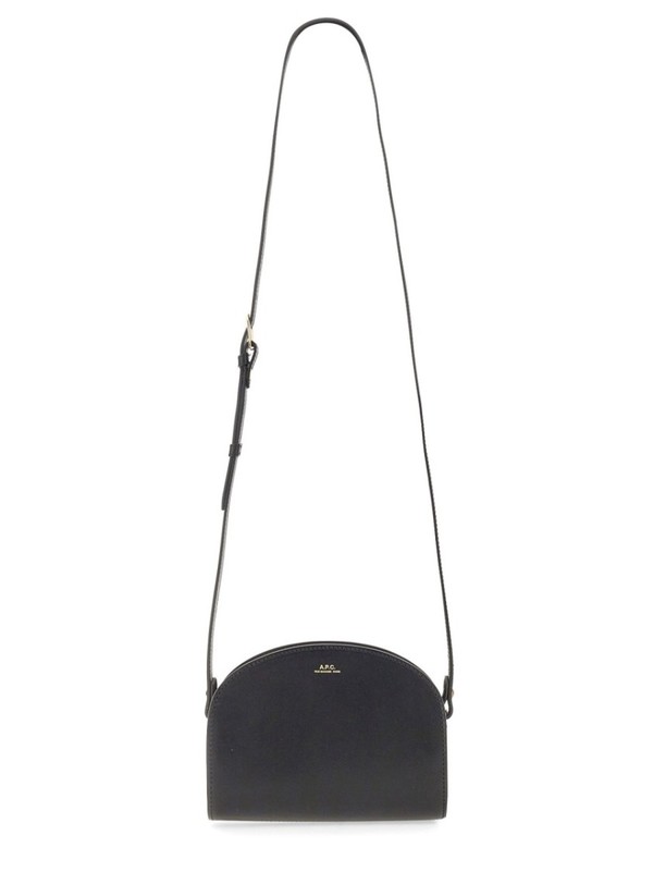 A.P.C. Mini Demi Lune Shoulder Bag - Black | Garmentory