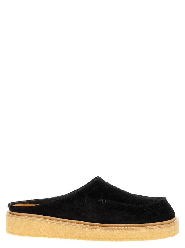 Marni Suede Sabots - Black | Garmentory