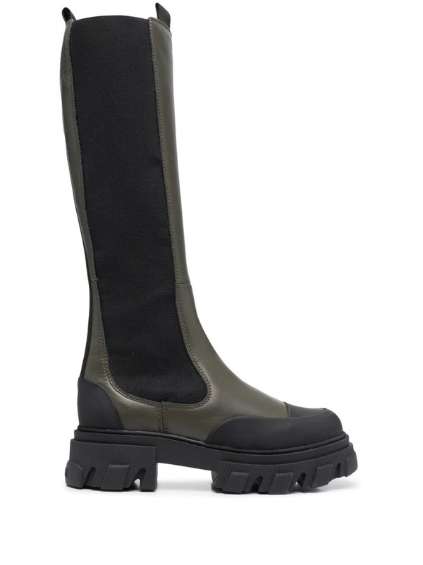 Ganni High Chelsea Boot - Green | Garmentory