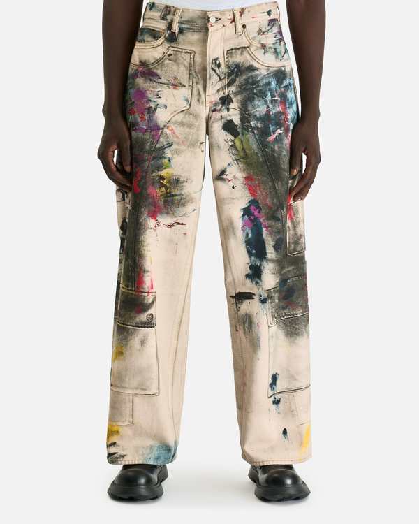 Acne Studios Trompe L'oeil Paint Splatter Jeans | Garmentory