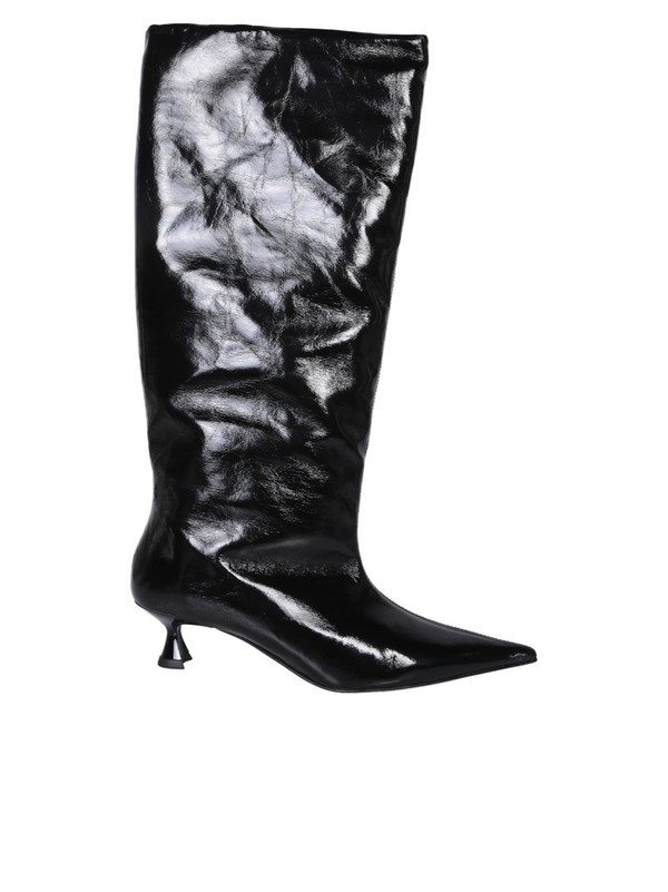 Ganni Ankle Boots With Design And Fit - Black | Garmentory