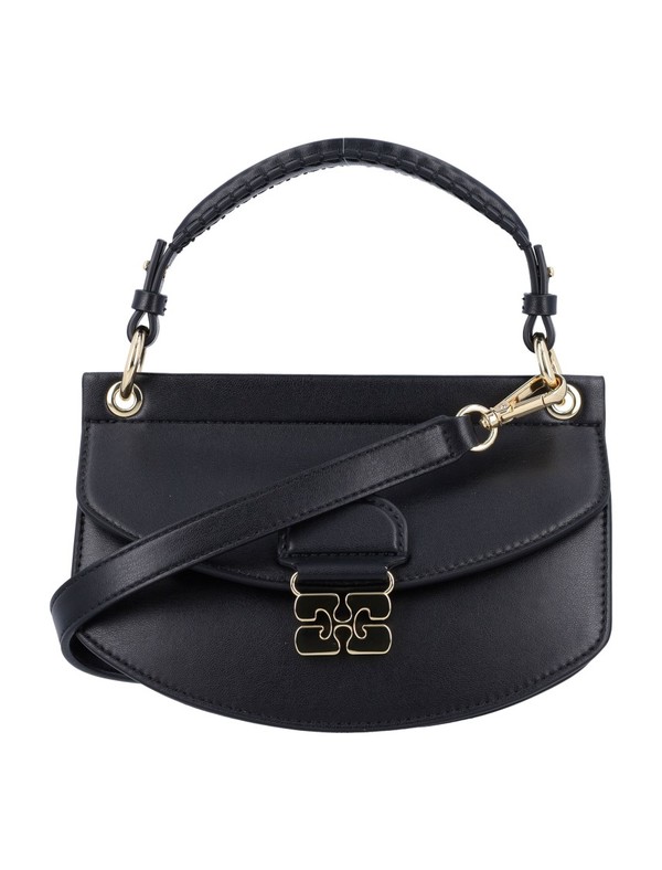 Ganni Mini Top Handle Apo-G Bag - Black | Garmentory