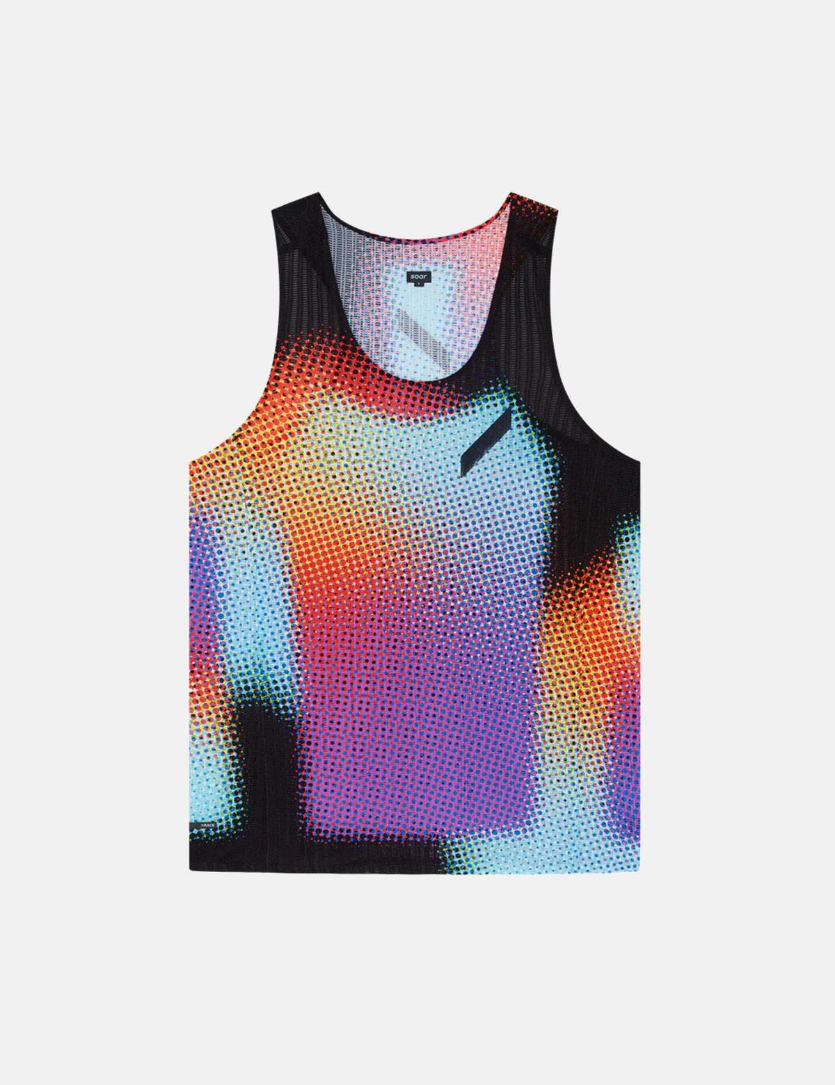 Soar Running Race Vest - Black Rainbow Dot | Garmentory