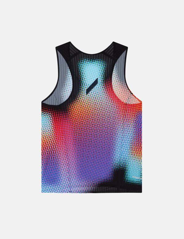 Soar Running Race Vest - Black Rainbow Dot | Garmentory