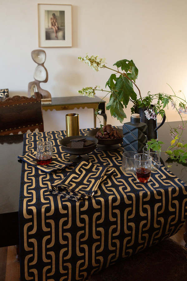 Erica Tanov Cotton Table Runner in Midnight Super 1965 | Garmentory