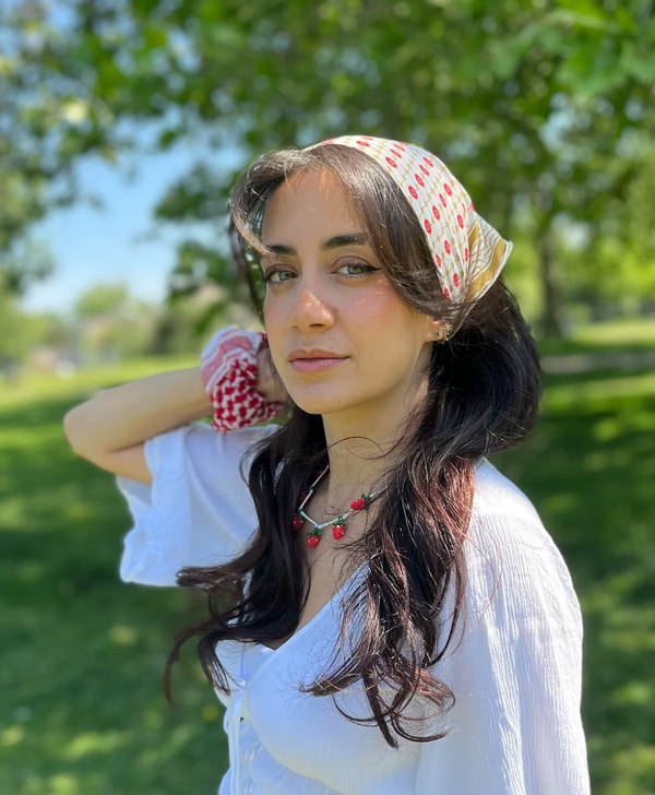 Sarah Musa Small Silk and Cotton Keffiyeh Scarf | Garmentory