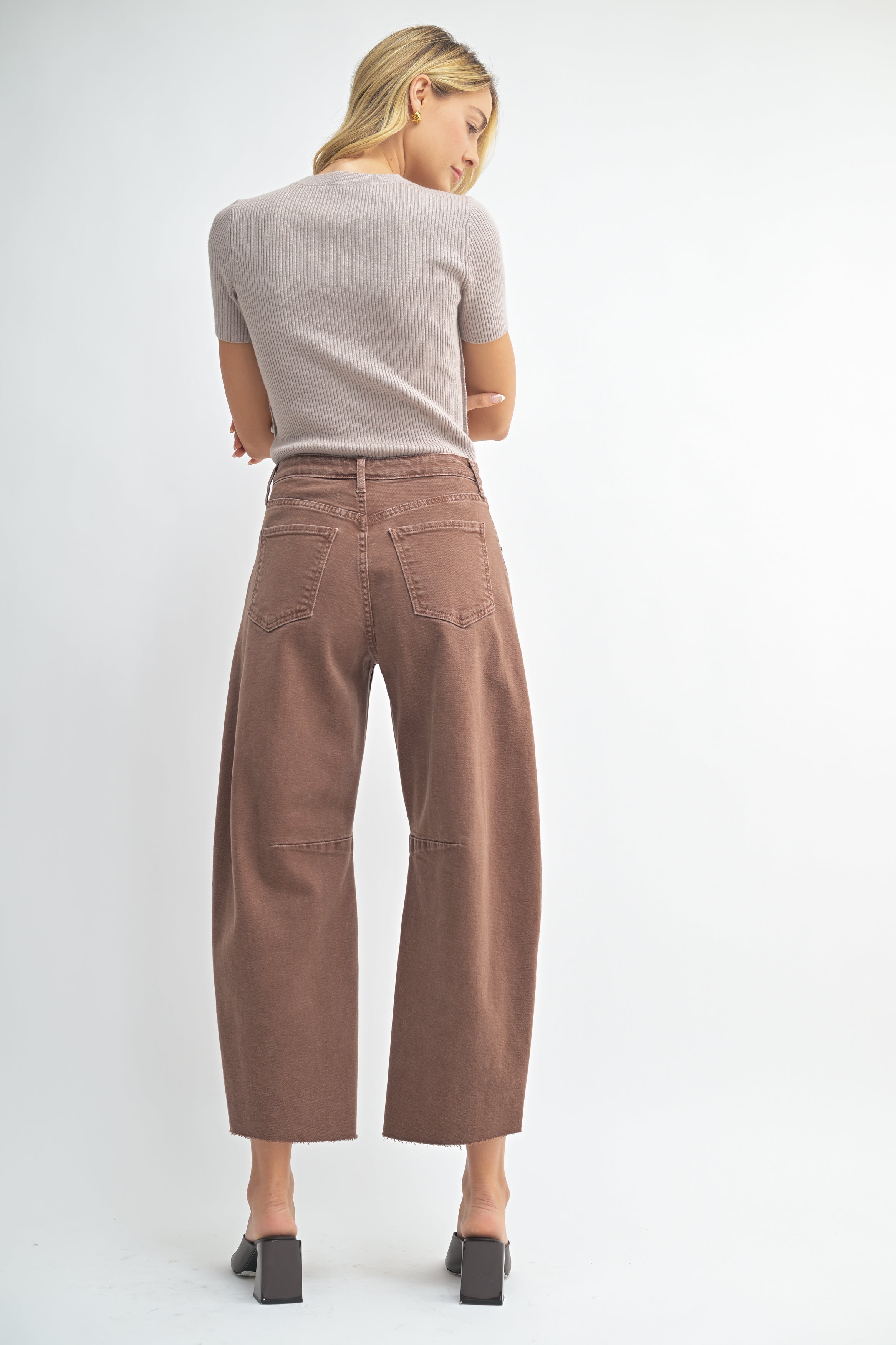 Just Black Denim The Seamed Barrel Jean - Medium Denim | Garmentory