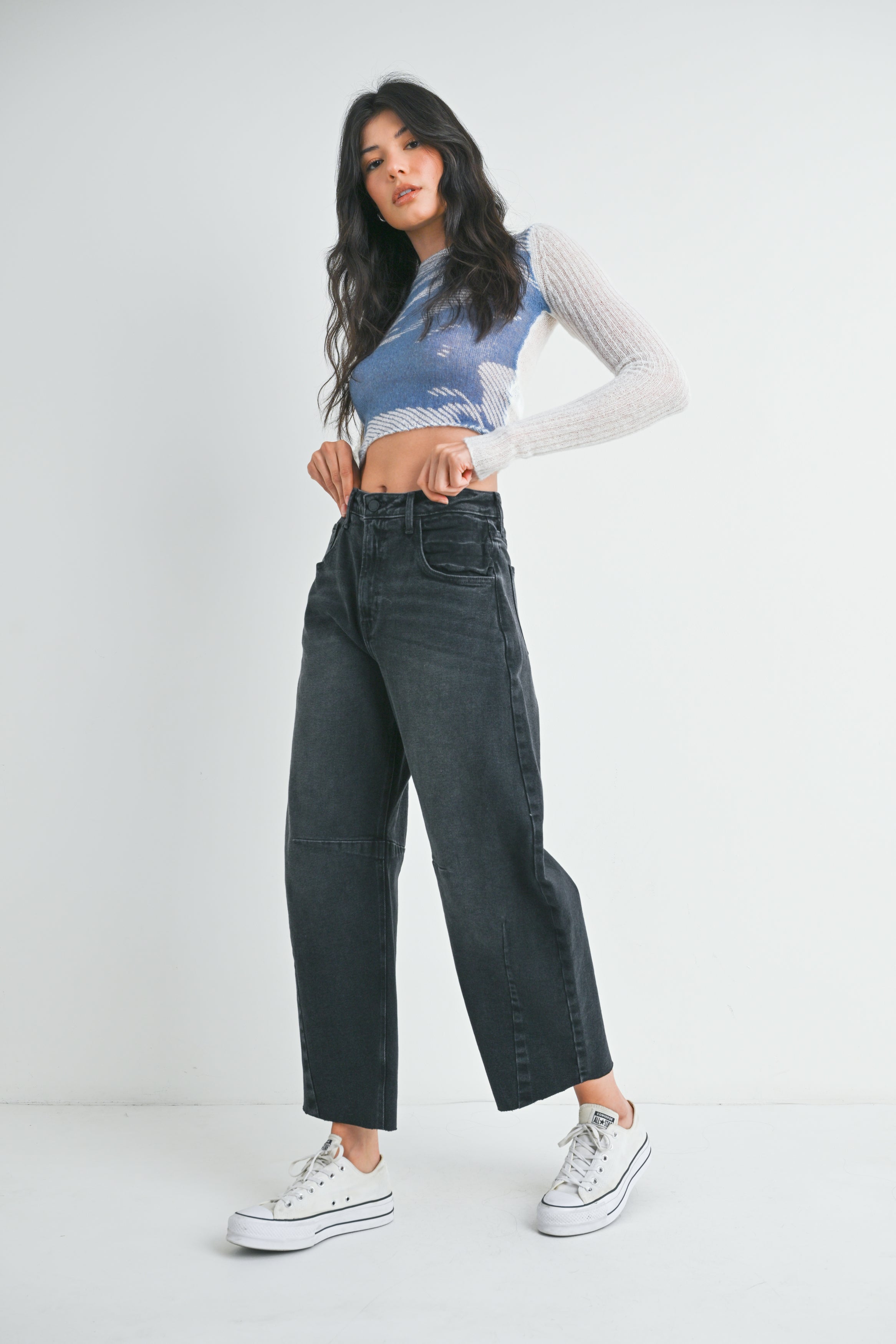 Just Black Denim The Seamed Barrel Jean - Medium Denim | Garmentory