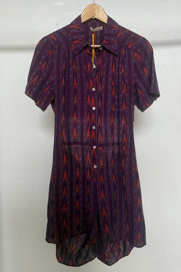 Abacaxi Purple Ikat Romper Sample | Garmentory