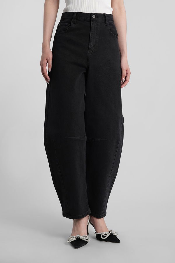 Self-Portrait Jeans In Black Cotton Jeans - Black | Garmentory