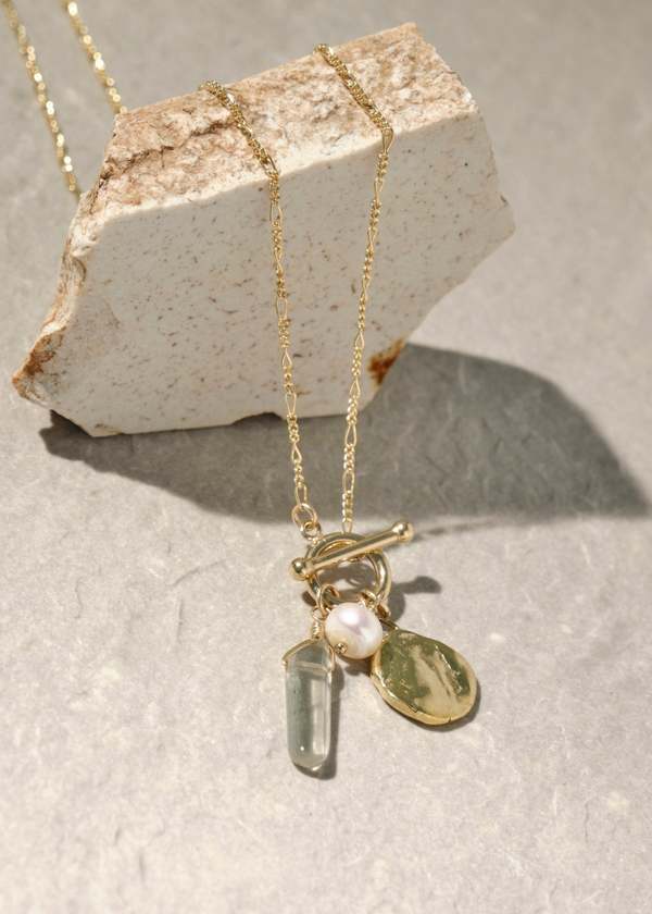 Dea Dia Selene Gold Charm Necklace | Garmentory