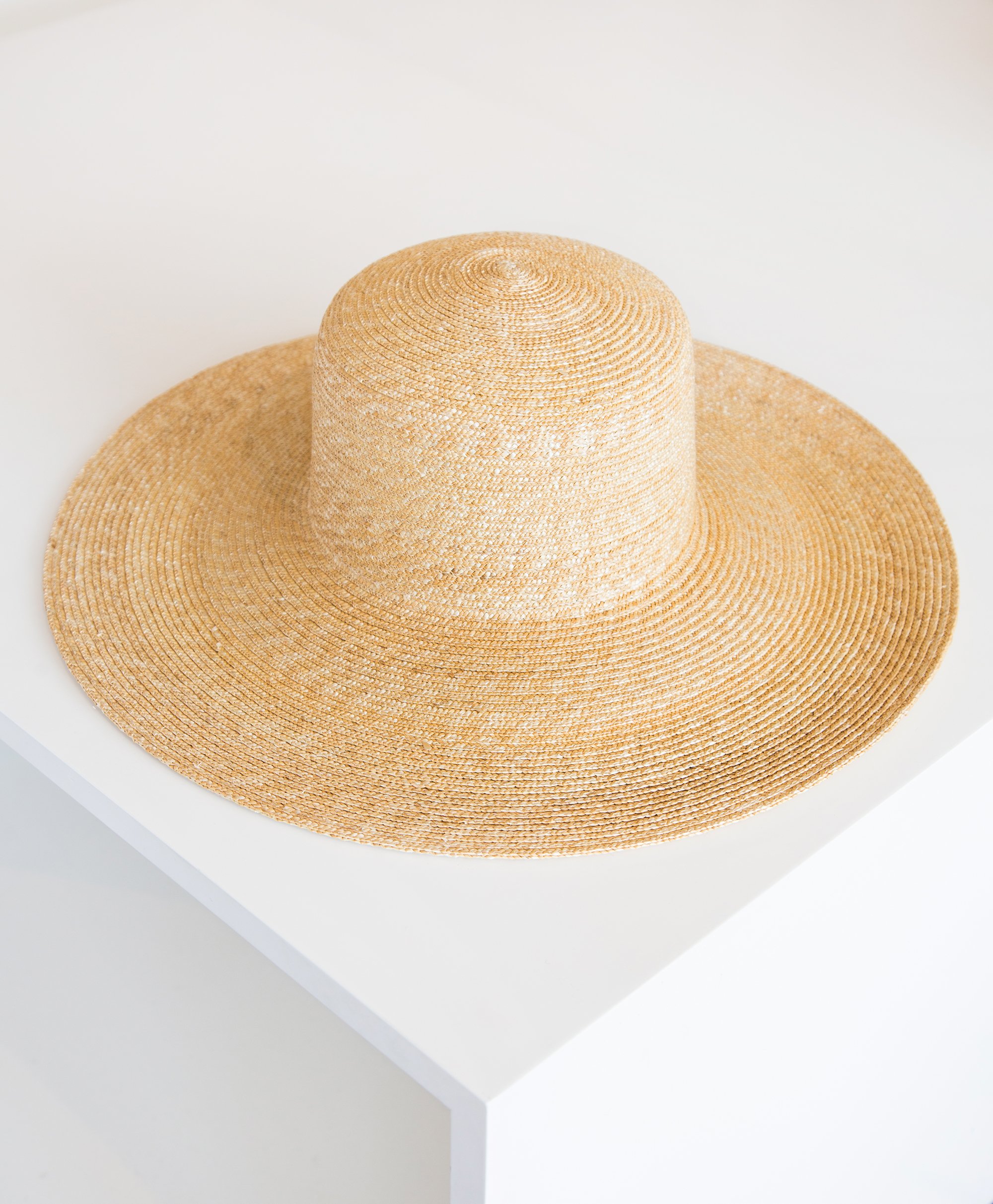Clyde Wide Brim Flat Top Hat - Natural | Garmentory