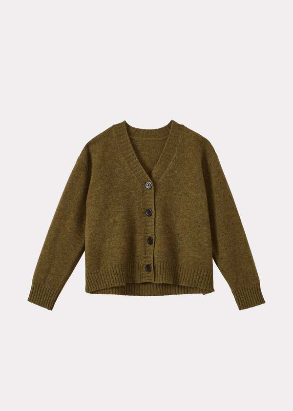 KIDS Caramel Copper Wool Mix Cardigan | Garmentory
