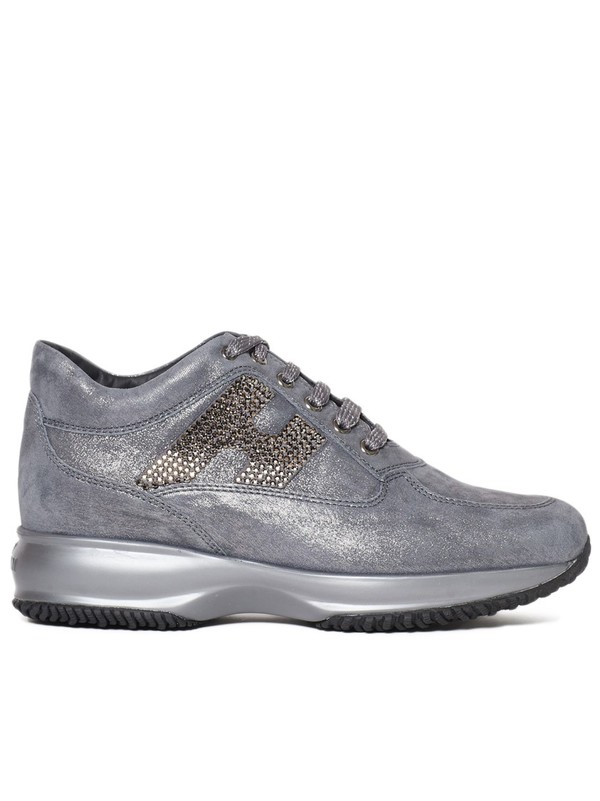 Hogan Interactive Laminated Suede Sneakers - Gray | Garmentory