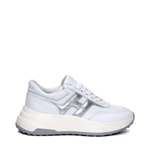 Hogan Hi Fi H Silver Leather Sneakers - White | Garmentory